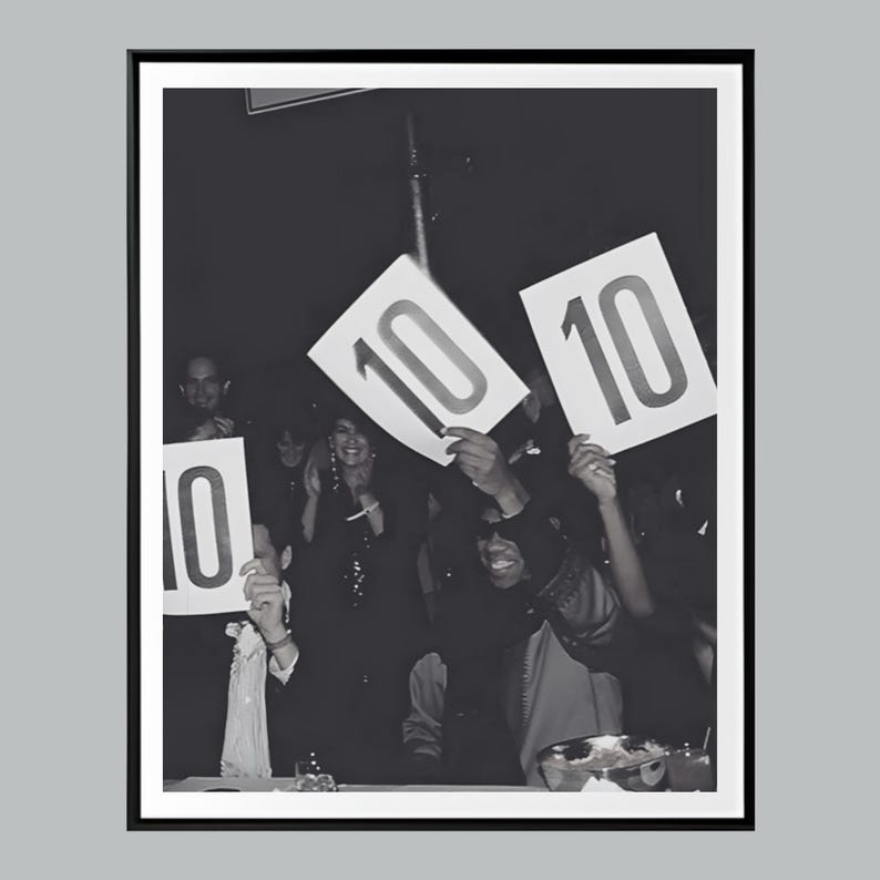 10 Point Scoreboard, Motivational Wall Art, Print, Black and White ...