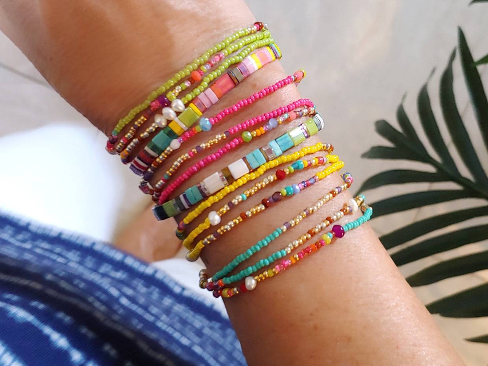 Carnival Tila Stack Bracelets More Colors Available - Etsy