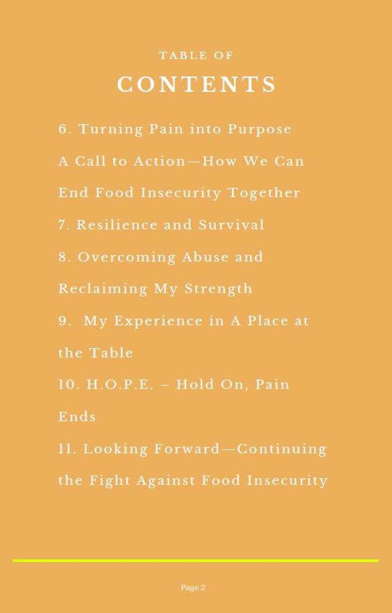 From Hunger to Hope: Food Insecurity Advocacy Memoir - Etsy UK