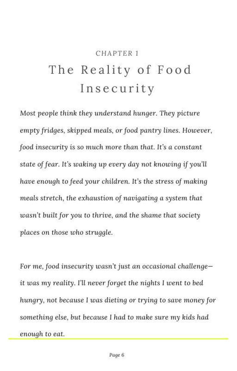 From Hunger to Hope: Food Insecurity Advocacy Memoir - Etsy UK