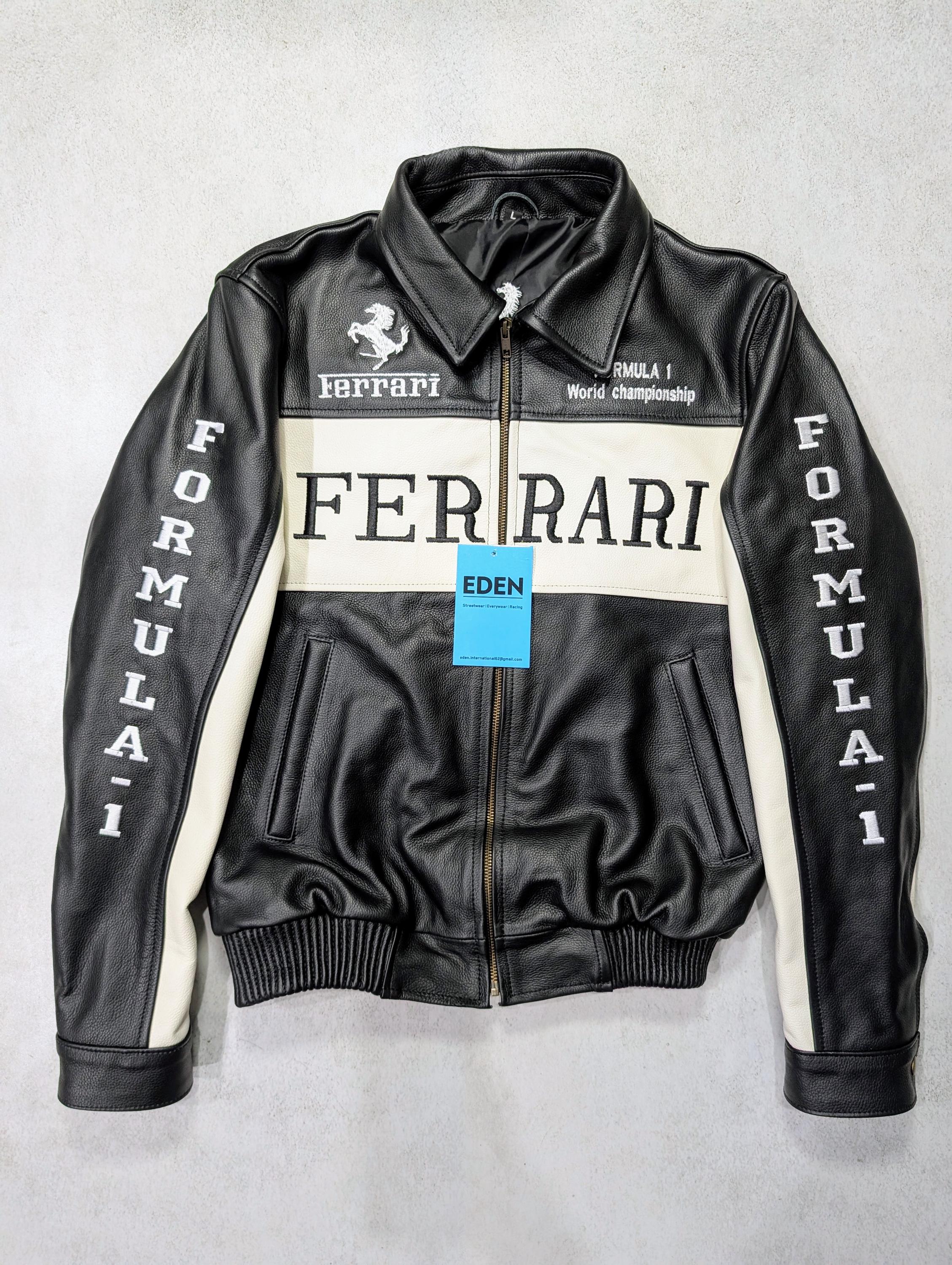 Leather ferrari jacket - Etsy 日本 Leather ferrari jacket - Etsy 日本