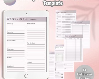 Weekly Planner Canva Template - Etsy