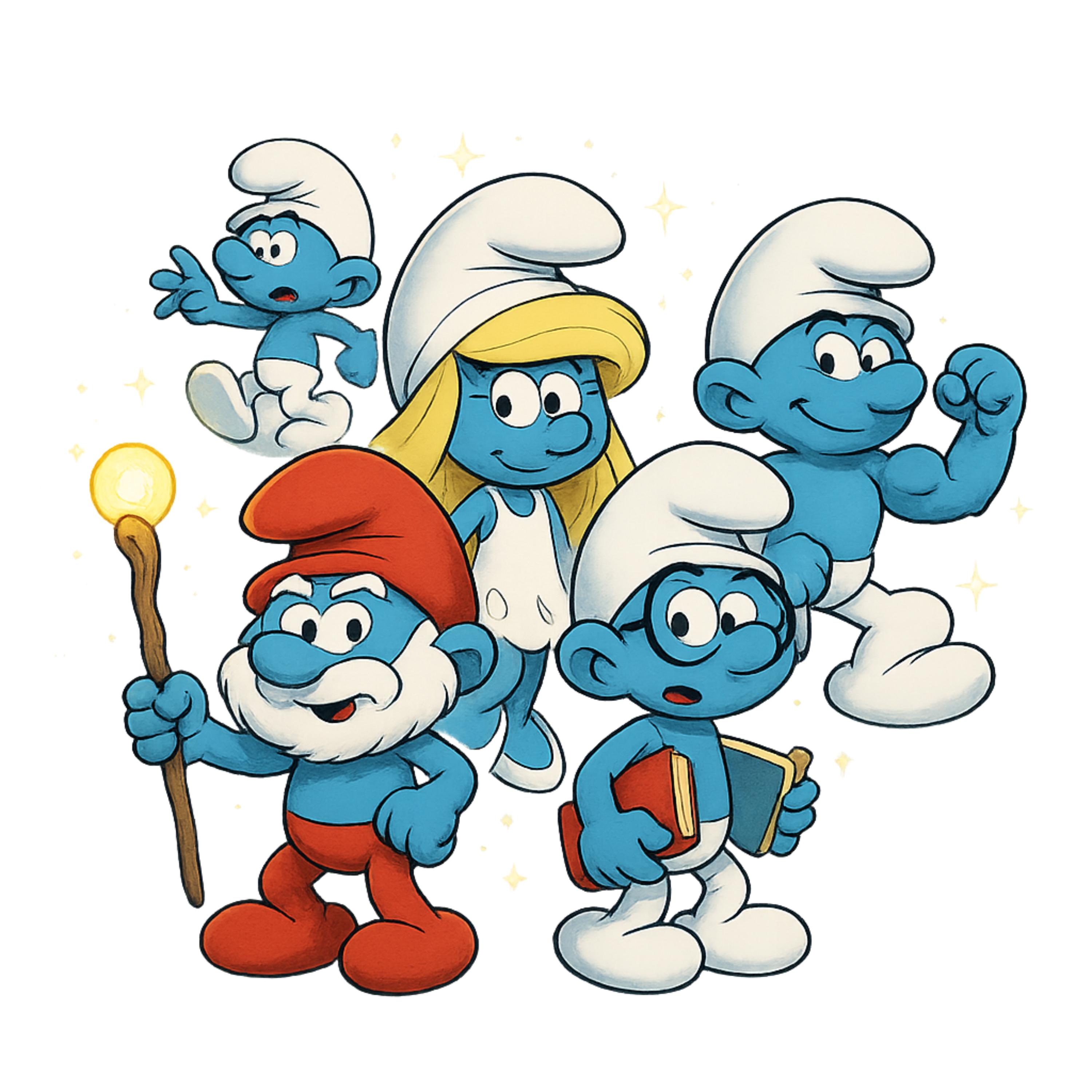 Smurfs Inspired PNG Clipart Set | Digital Download | Cute Blue ...