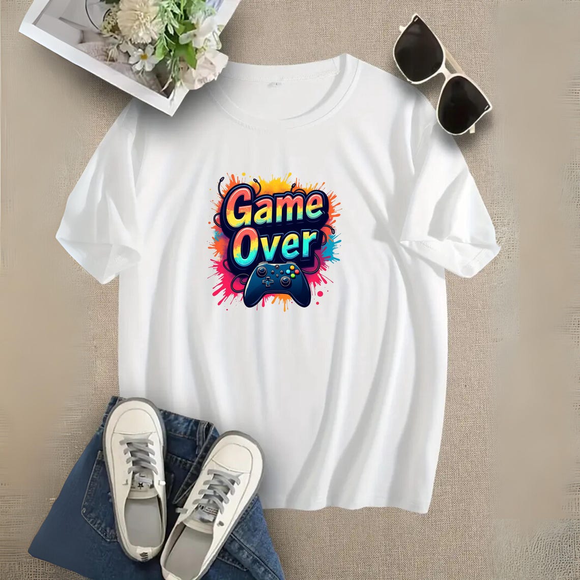 Game Over Retro Gaming Art Print | Video Game Poster | Gamer Room Wall ...