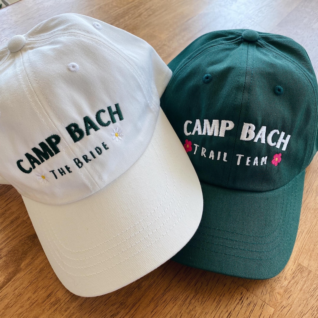 Camp Bachelorette Hats | Embroidered "camp Bach" Baseball Cap | Custom ...