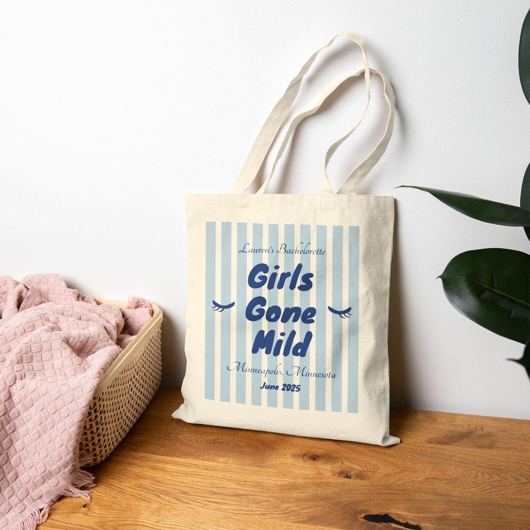 Girls Gone Mild Bachelorette Tote Bag - Custom Bachelorette Party Gift ...