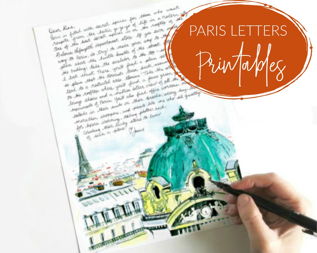 Paris Printables: Digital Downloads for Writing Letters, Making Cards ...