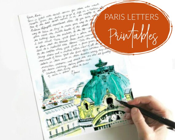 Paris Printables: Digital downloads for writing letters | Etsy