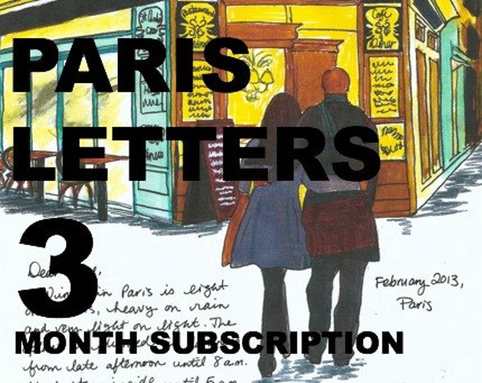 PARIS LETTERS: 3 Painted Letters About Paris - Etsy