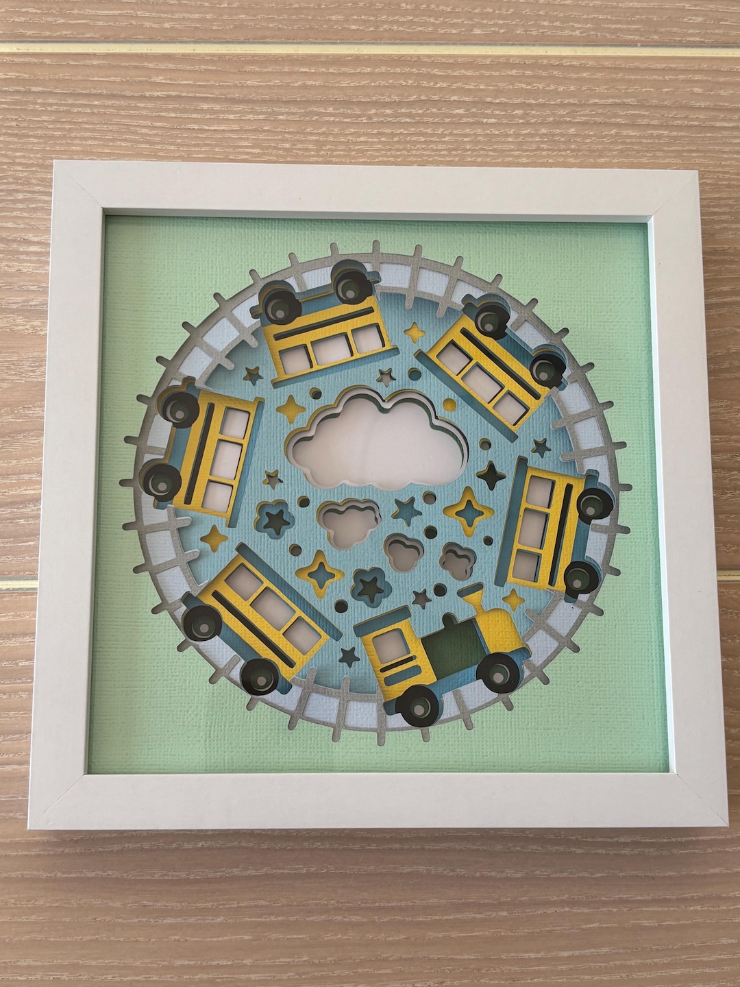 Whimsical Train Shadow Box Art for Children - Etsy UK
