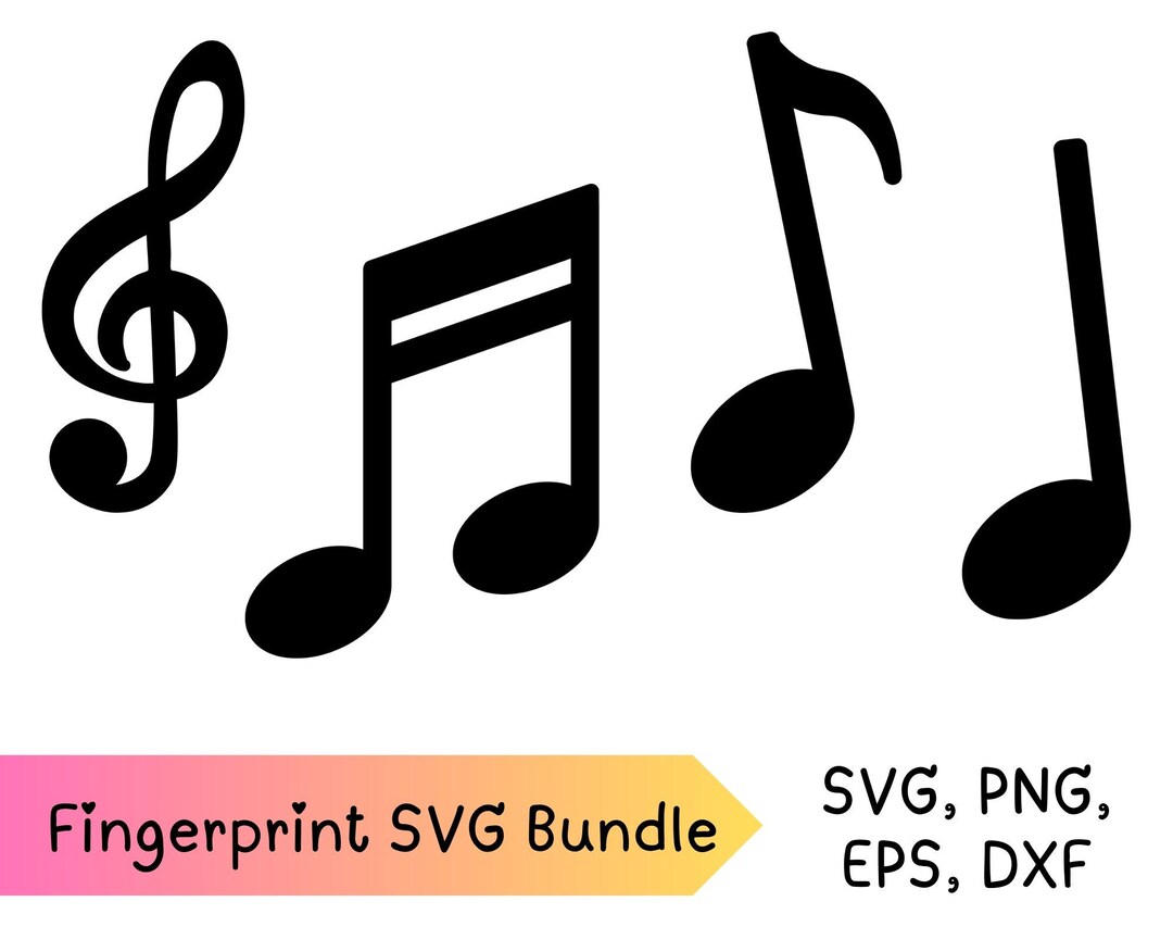 Musical Notes SVG, Vector Cut Files, Musical Notes PNG, Transparent ...