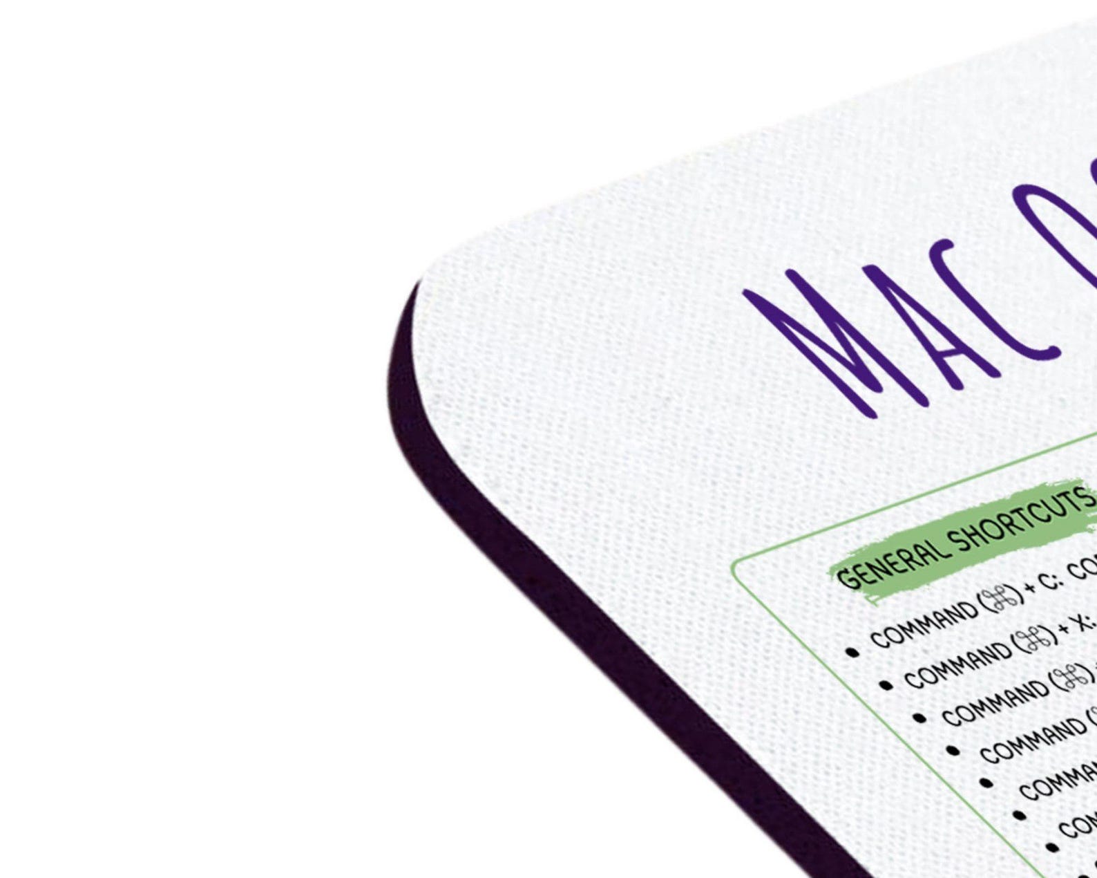 Mac OS Keyboard Shortcuts Mouse Pad (rectangle) Version 2; Mac Keyboard Cheat Sheet; Mac OS ...