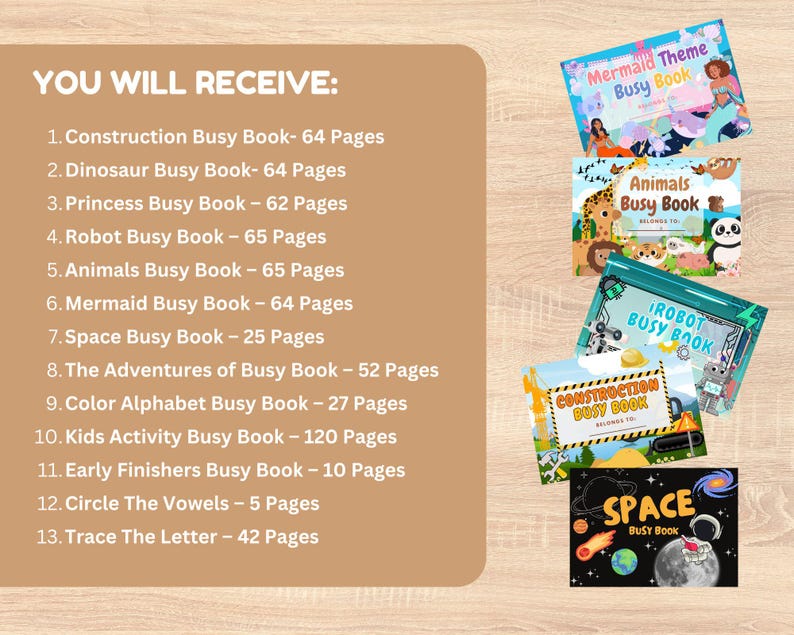 Busy Book Printable, Toddler Learning Binder, Homeschool Resources ...