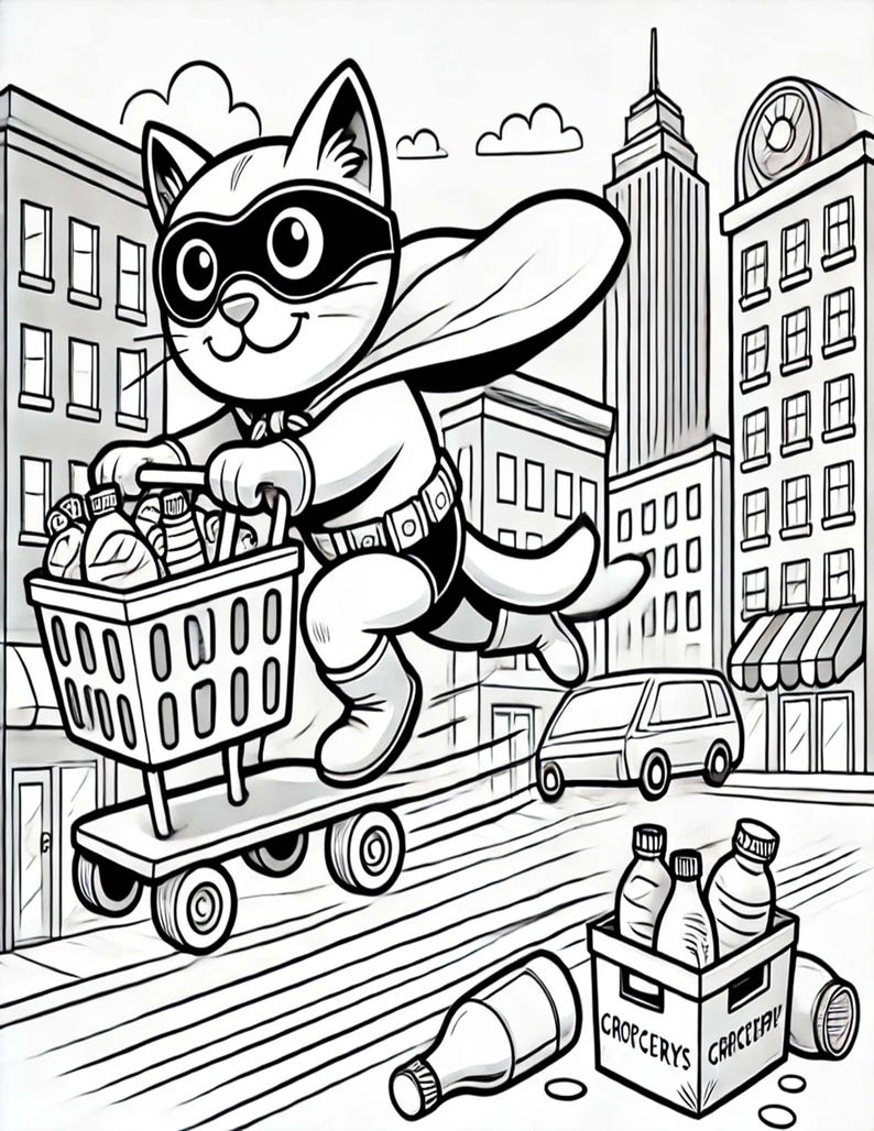 Superhero Pets - Printable Coloring Pages for Kids | Digital Download ...