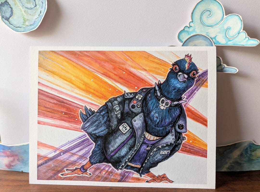 Sheena is a Punk Pigeon Now, A4 - Etsy