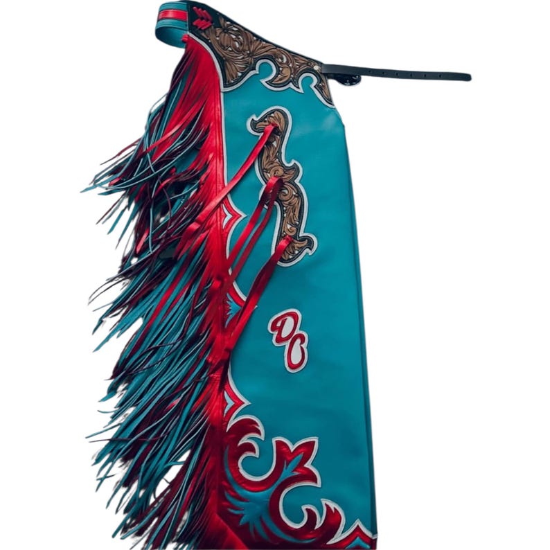 Hand-tooled Leather Rodeo Chaps: Turquoise Western Show Gear - Etsy