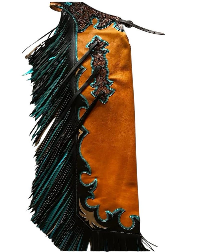 Hand-tooled Leather Rodeo Chaps: Custom Western Bull Riding Gear - Etsy