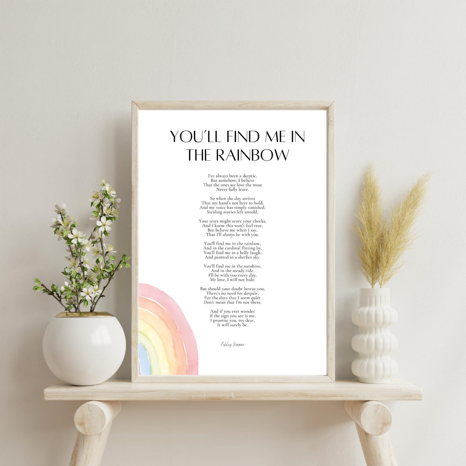 Poem for Grieving Loved Ones - Printable Poem - Etsy