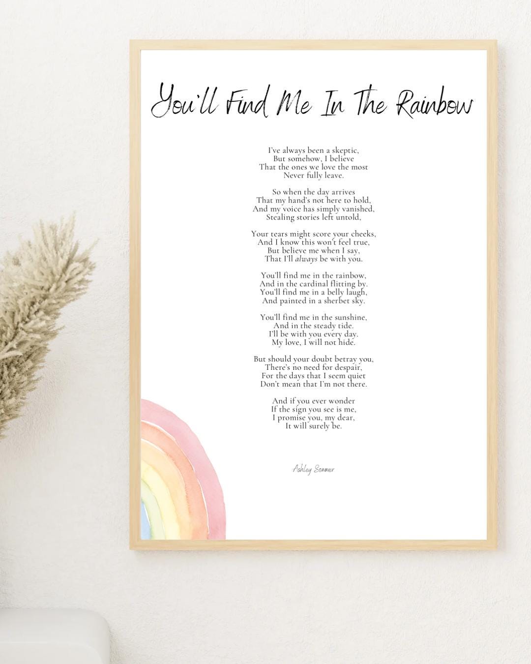Poem for Grieving Loved Ones - Printable Poem - Etsy
