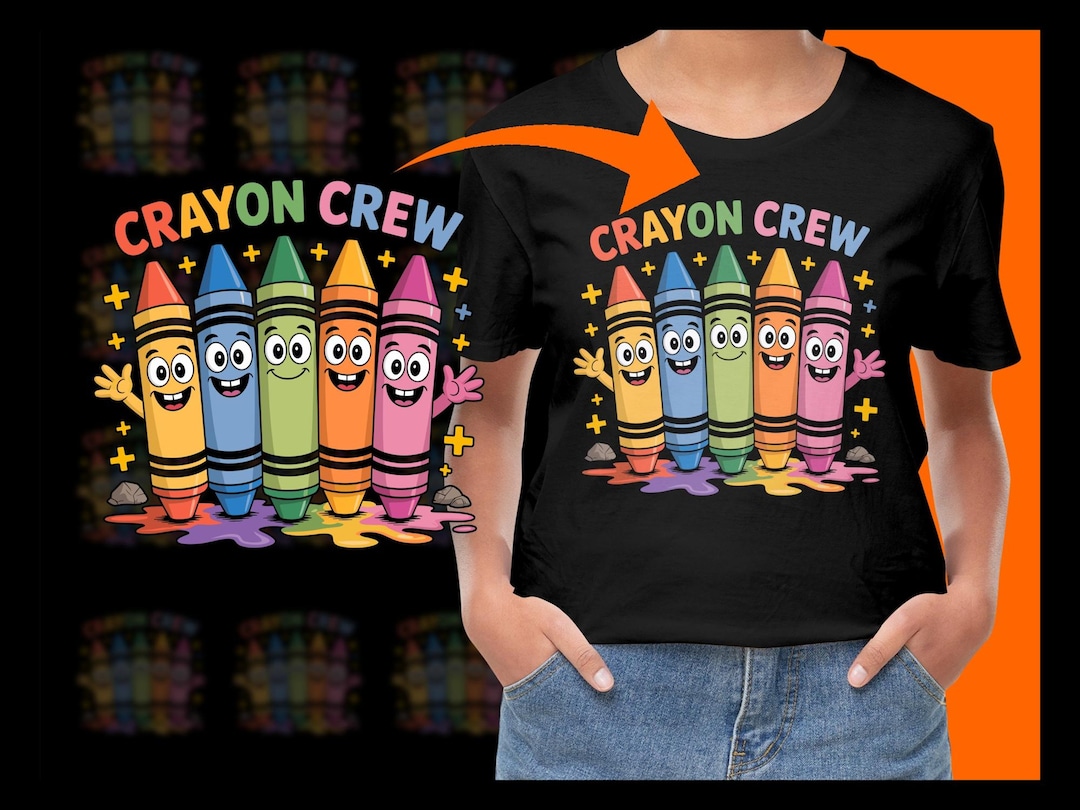 Crayon Crew Cute Back to School Team PNG, Free Commercial Use, Instant ...
