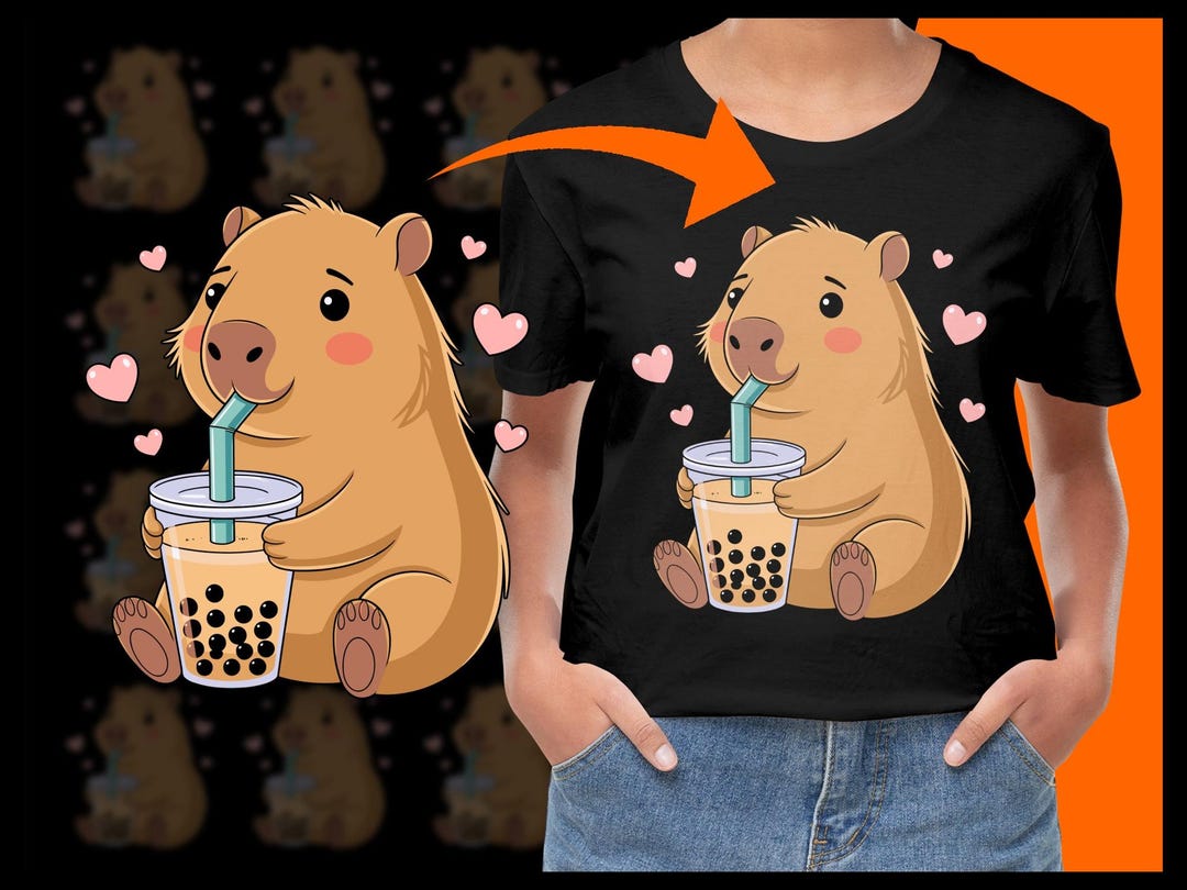 Capybara Bubble Tea Boba 3 PNG, Free Commercial Use, Instant Download ...