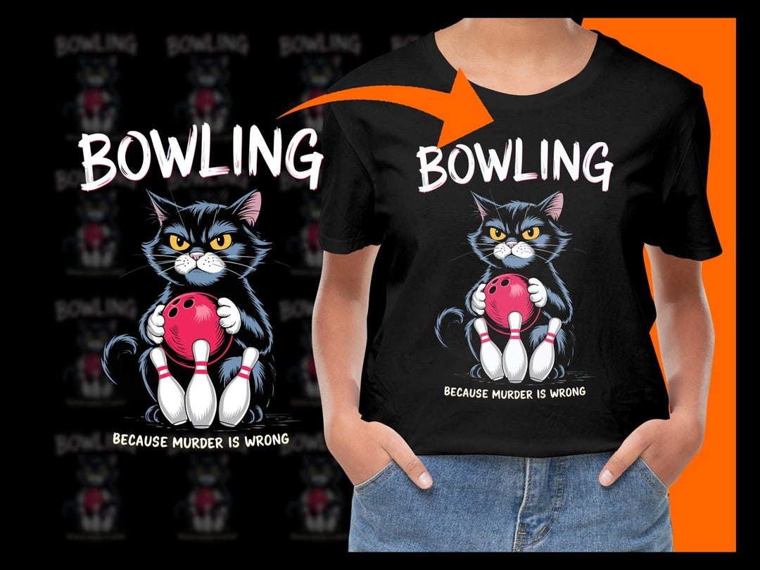Bowling Black Cat Design PNG, Bowling Ball, Funny Cat, Kitty With Ball ...