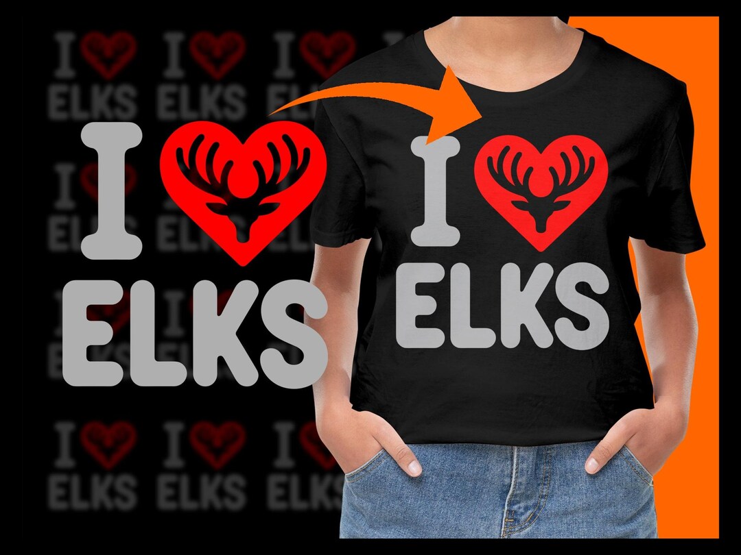 I Love Elks Design PNG, Elk Lover Clipart, Wildlife Digital Download ...