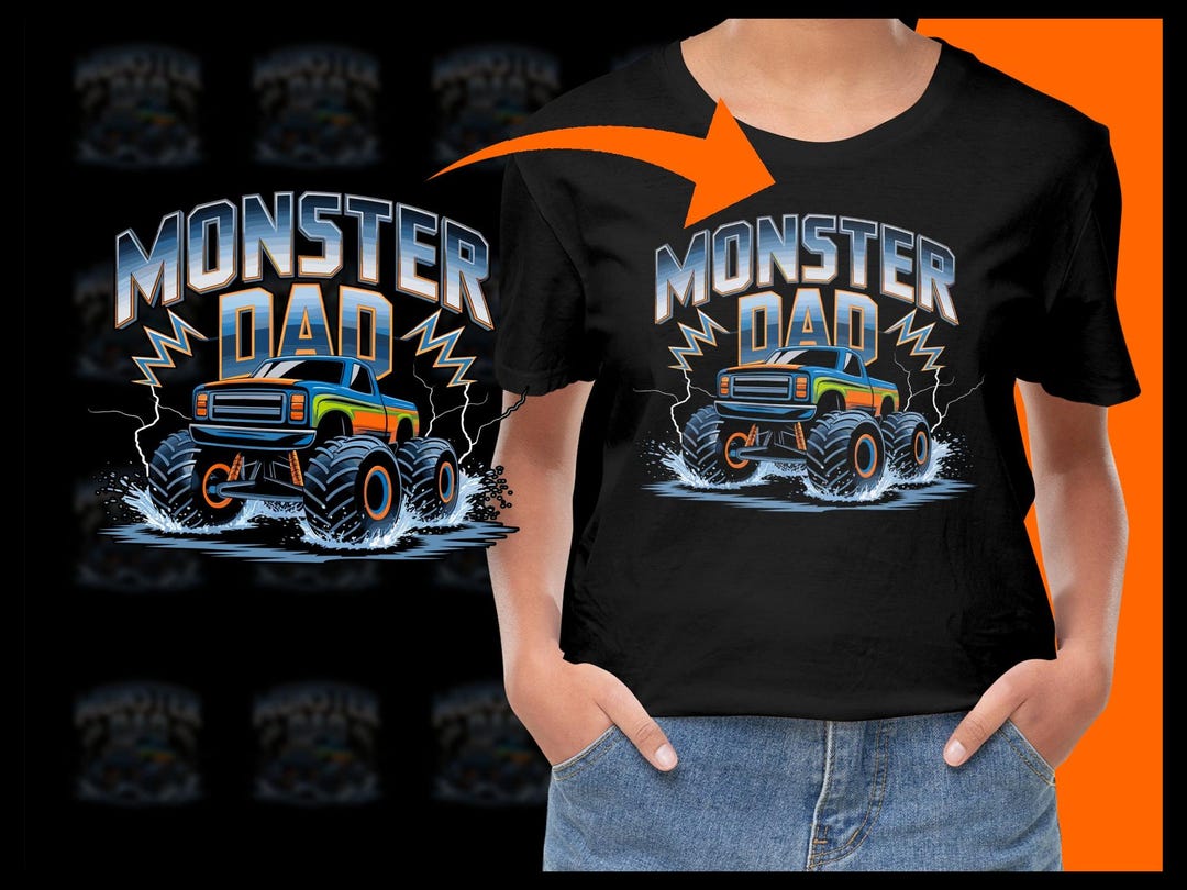 Monster Dad Truck Splash, PNG, Digital Download, Father's Day Gift ...