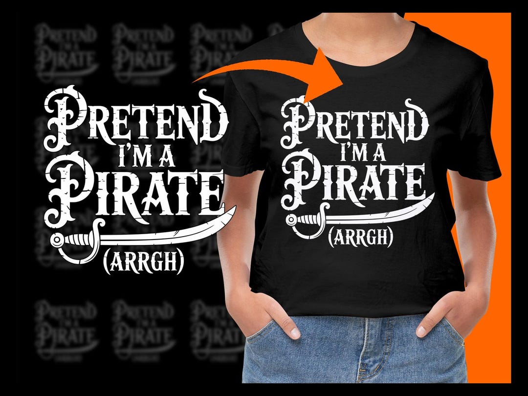 Pretend I'm a Pirate Arrgh Halloween PNG, Free Commercial Use, Instant ...