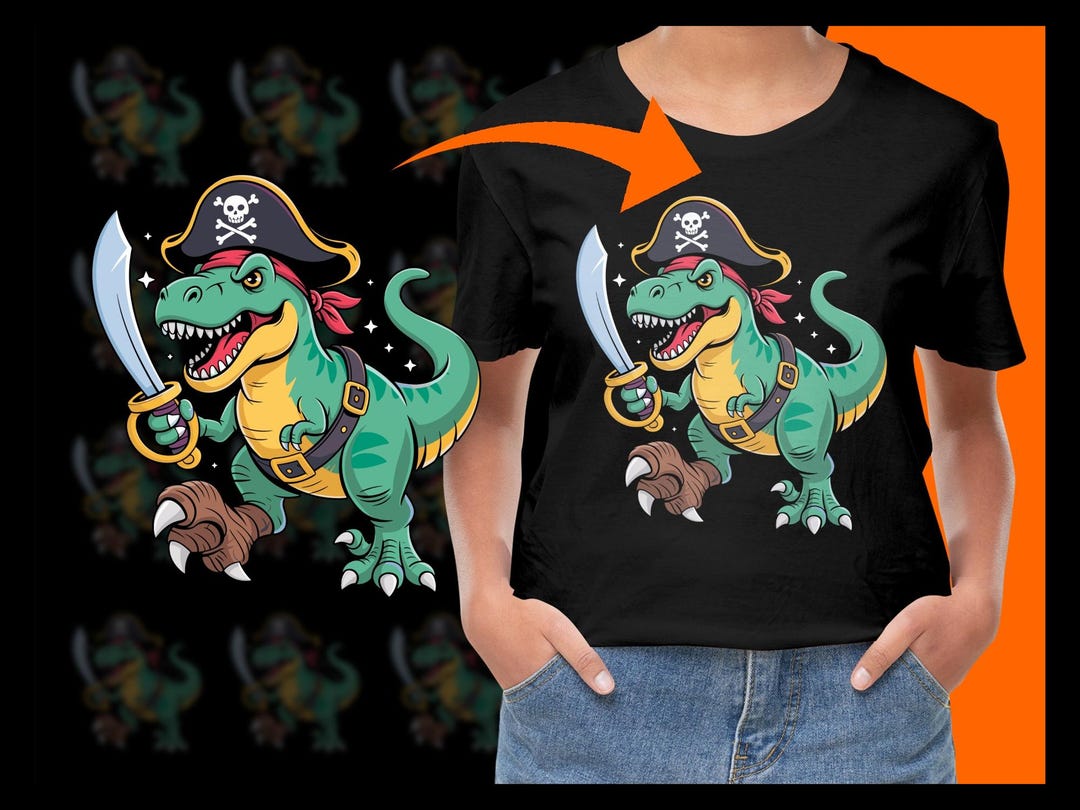 Pirate T-rex Halloween PNG, Free Commercial Use, Instant Download - Etsy
