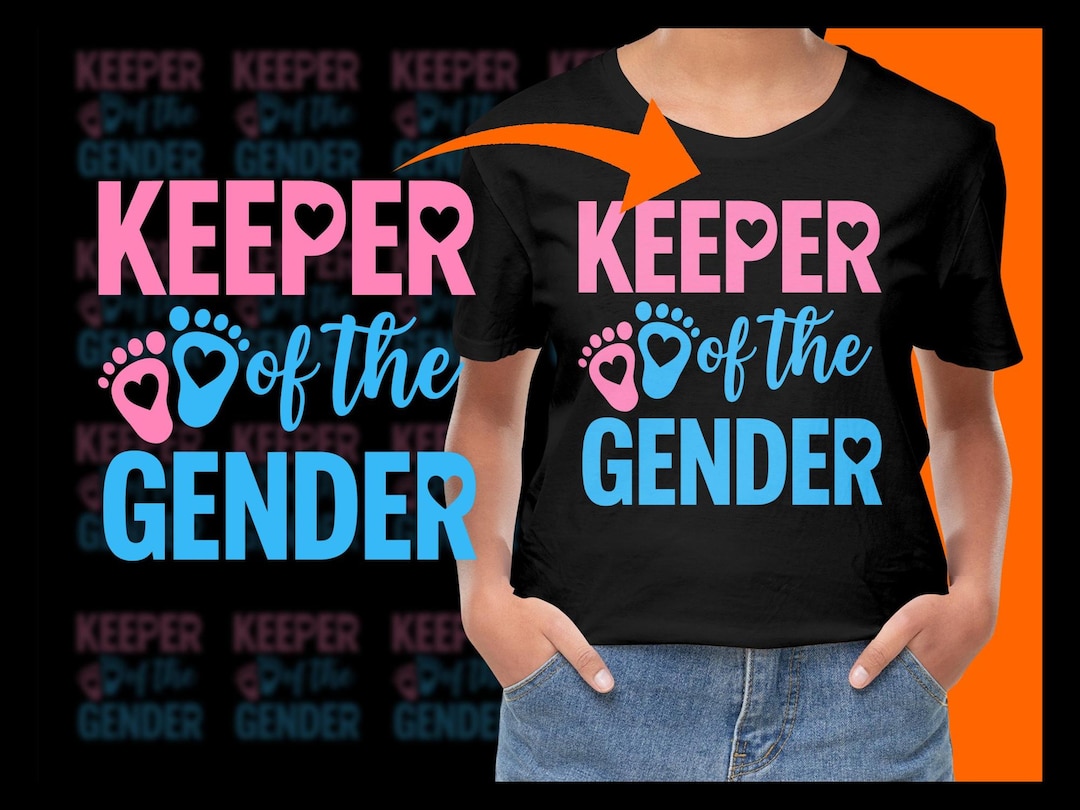 Keeper of the Gender PNG, Gender Reveal Party Printable, Baby Shower ...