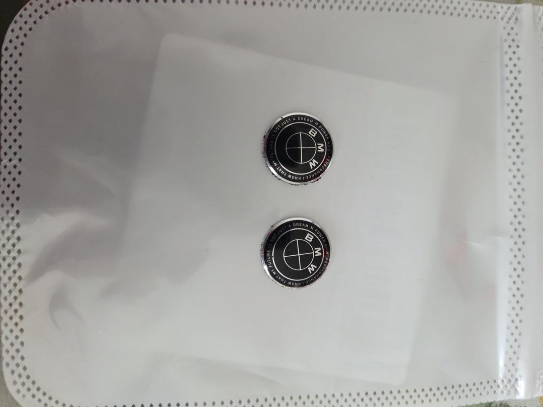 BMW 14mm All Black Logo Car Key Badges Metal 3M Sticky Back Quality ...