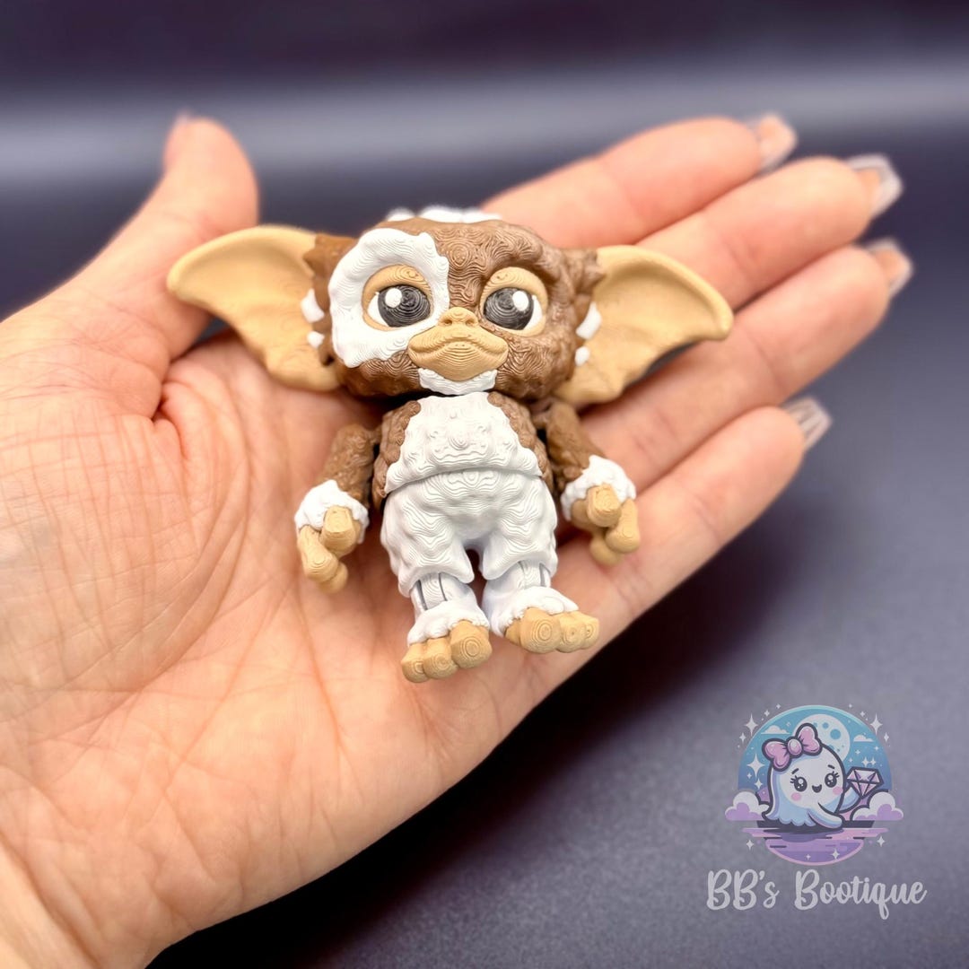 3D Printed Gizmo Figure – Articulated Gremlins Fan Art | Moveable Arms ...