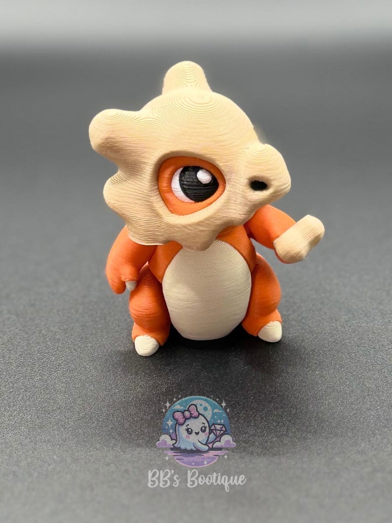 3D Printed Cubone Figure – Articulated Pokémon Collectible | Removable ...
