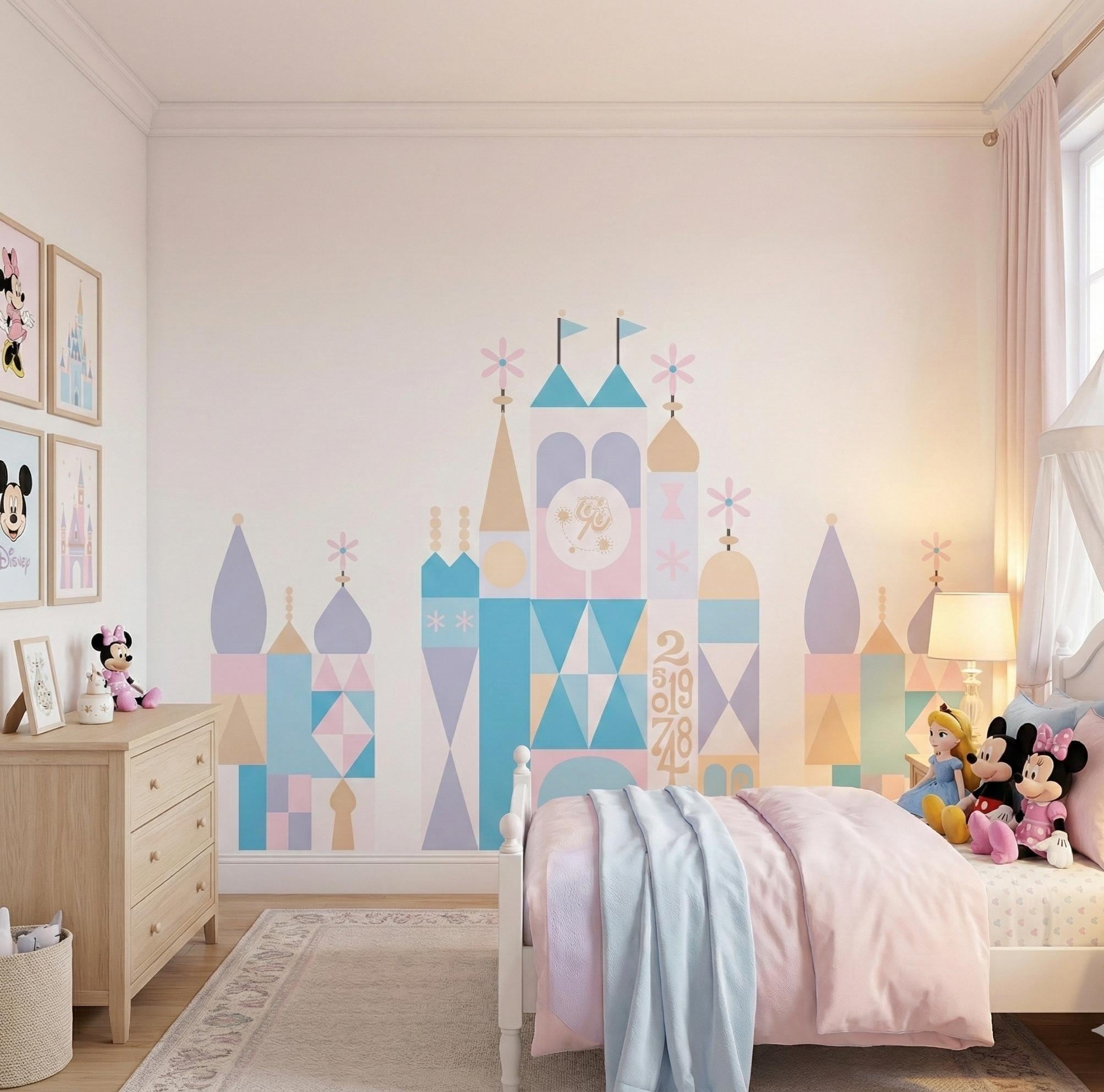 Pastel Castle Wall Decals, Peel and Stick Wall Stickers, Girls Room ...