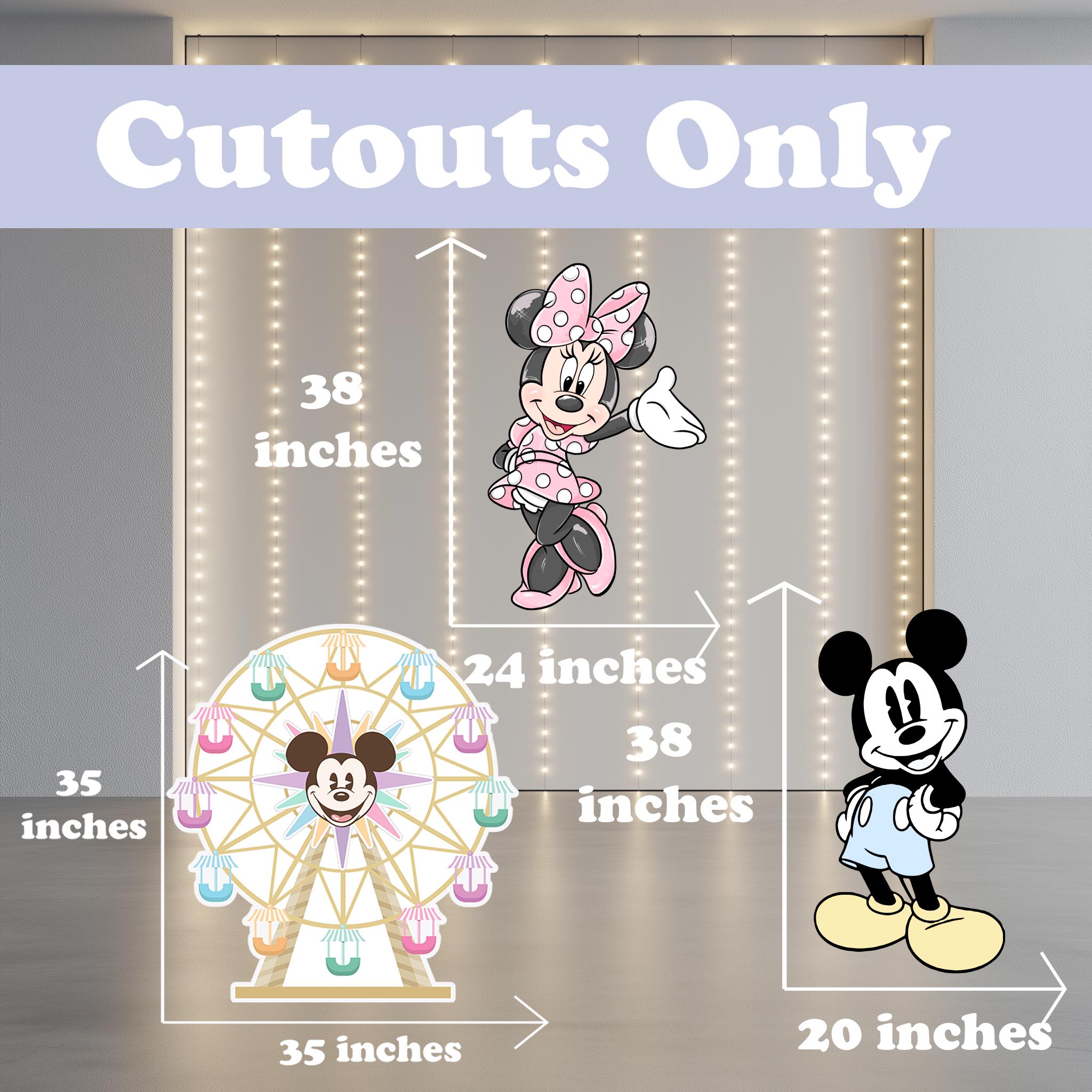 Disneyland Theme Cutout, Ferris Wheel, Mickey Mouse, Minnie Mouse ...