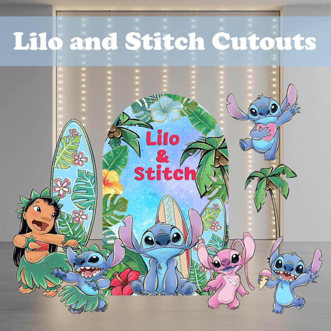 Lilo and Stitch Cutout Set, Hawaiian Party, Aloha Baby Shower Decor ...