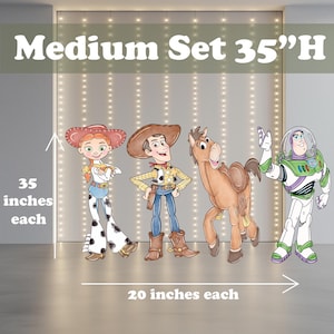 Toy Story Cutout SET, Woody, Life Size Cutout, Buzz, Backdrop Decor ...