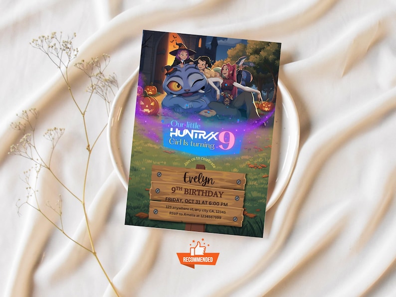Kpop Demon Hunters Derpy Birthday Invitation – Printable Digital Card ...
