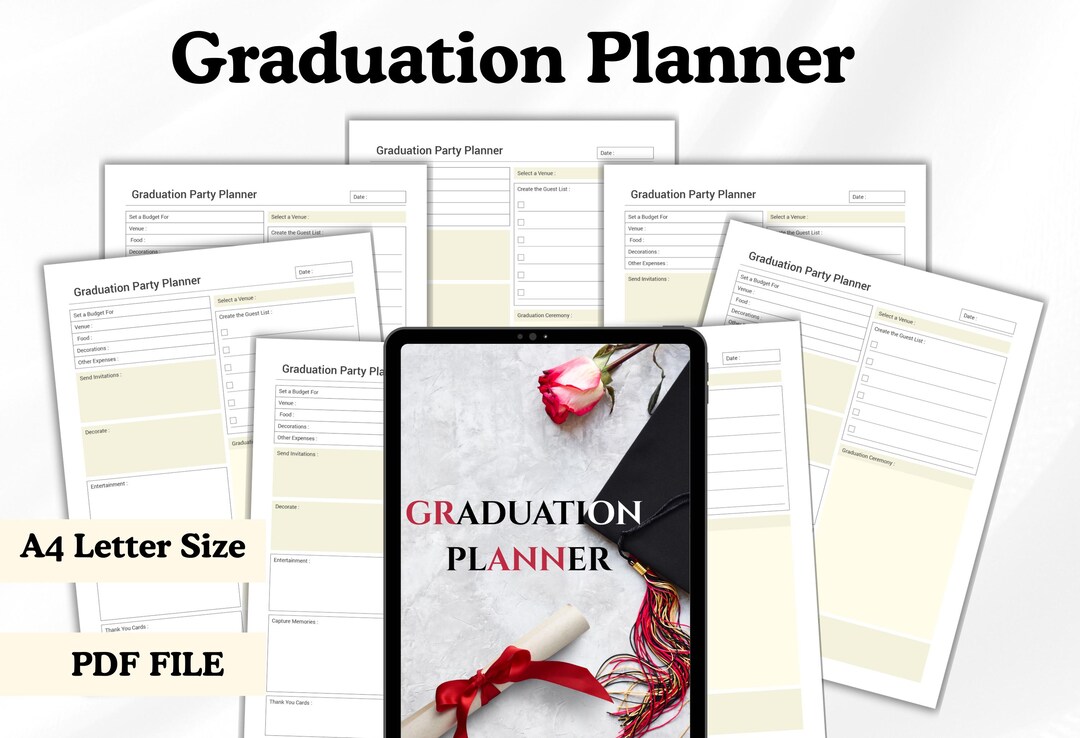 Graduation Planner Printable Graduation Planner College Graduation Plan ...