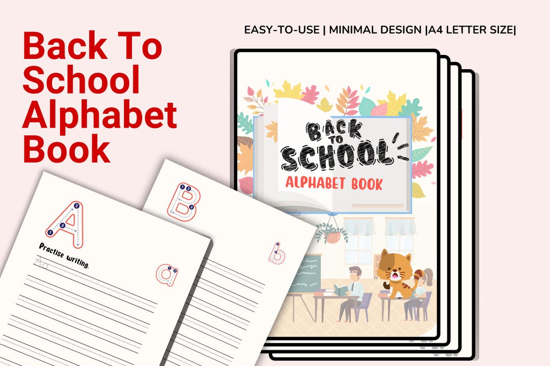 Back to School Alphabet Book - Etsy