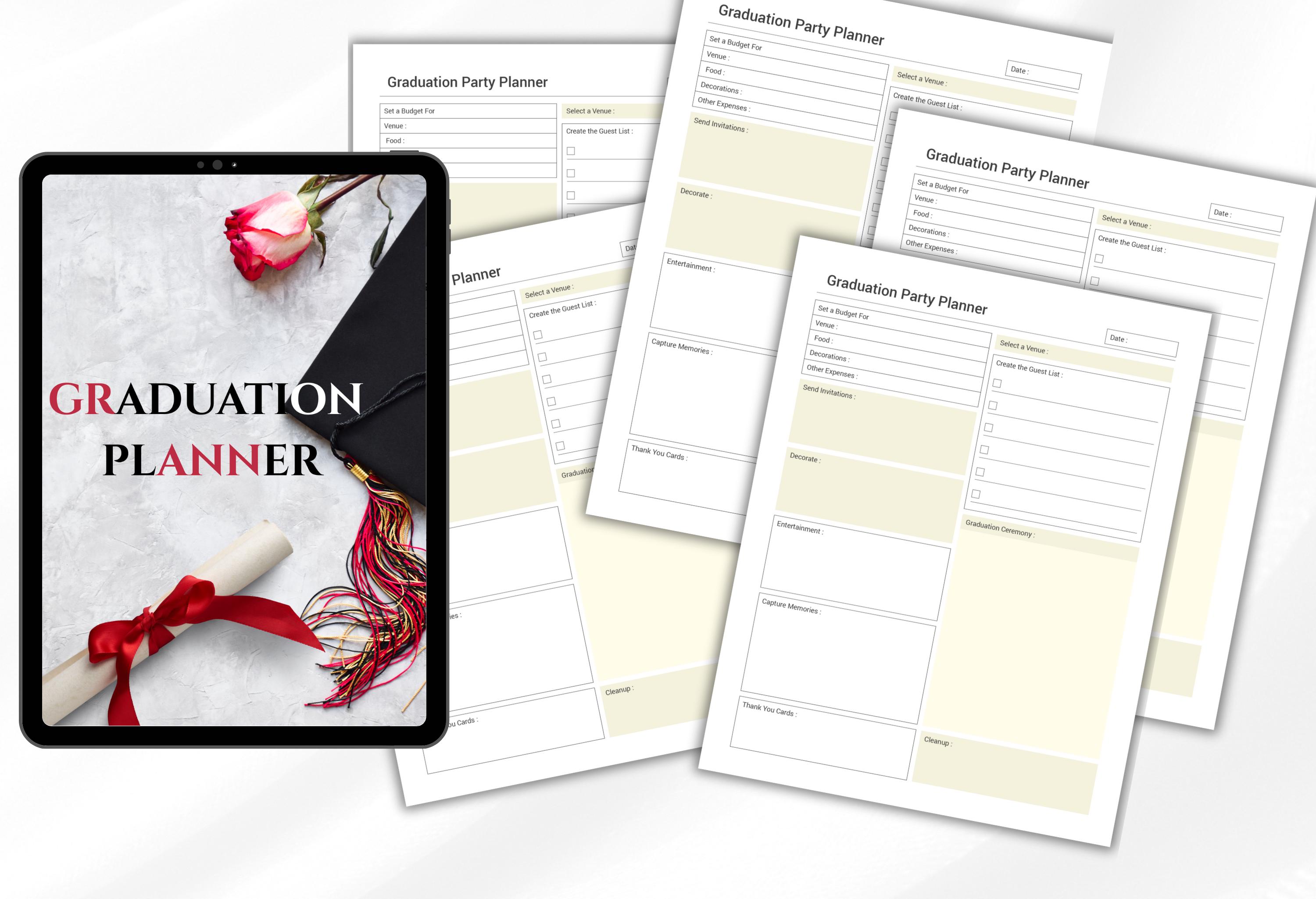 Graduation Planner Printable Graduation Planner College Graduation Plan ...