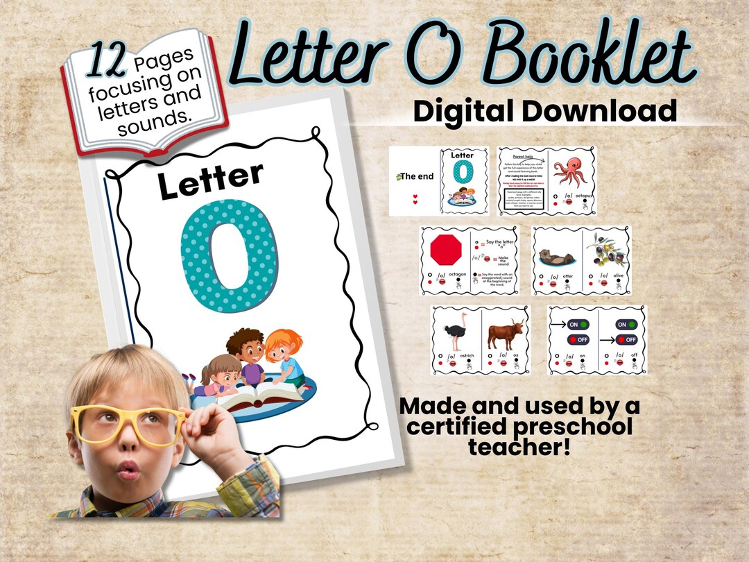Letter O Phonics Book, Printable Alphabet Book - Etsy UK