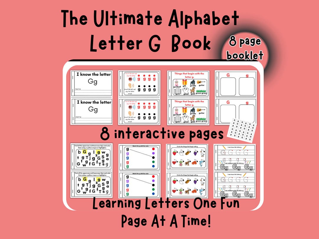 Letter G Activity Pack | Preschool Printable (PDF) - Etsy