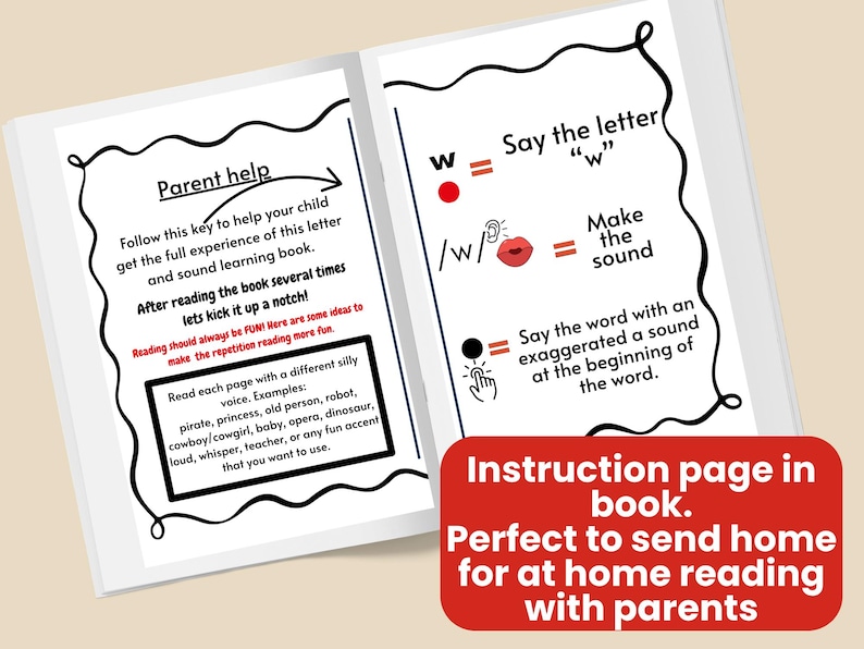 Letter W Book, Beginning Sounds Activity, Preschool Phonics, Prek ...