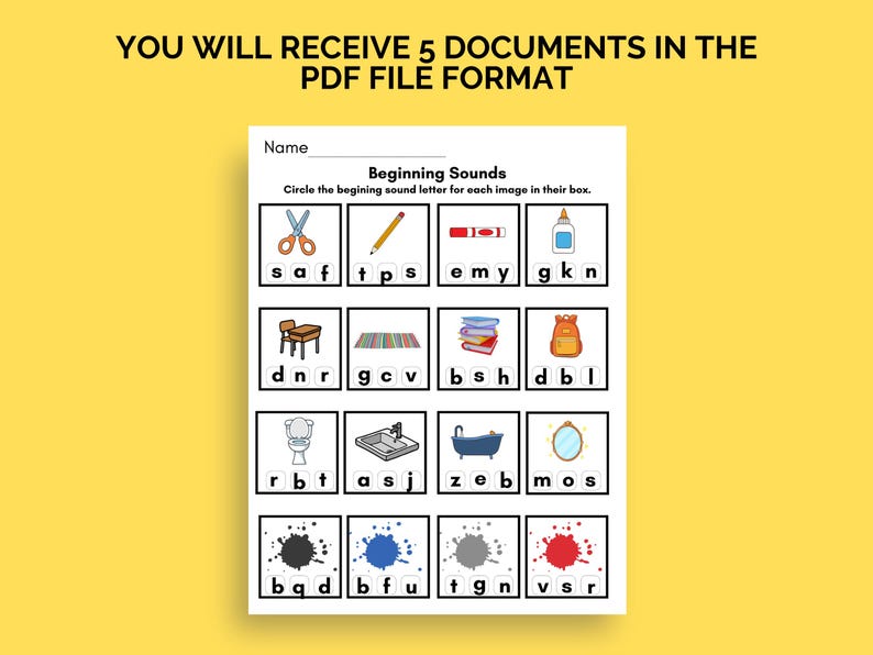 Beginning Sounds Worksheets | Alphabet Sound Practice | Preschool ...
