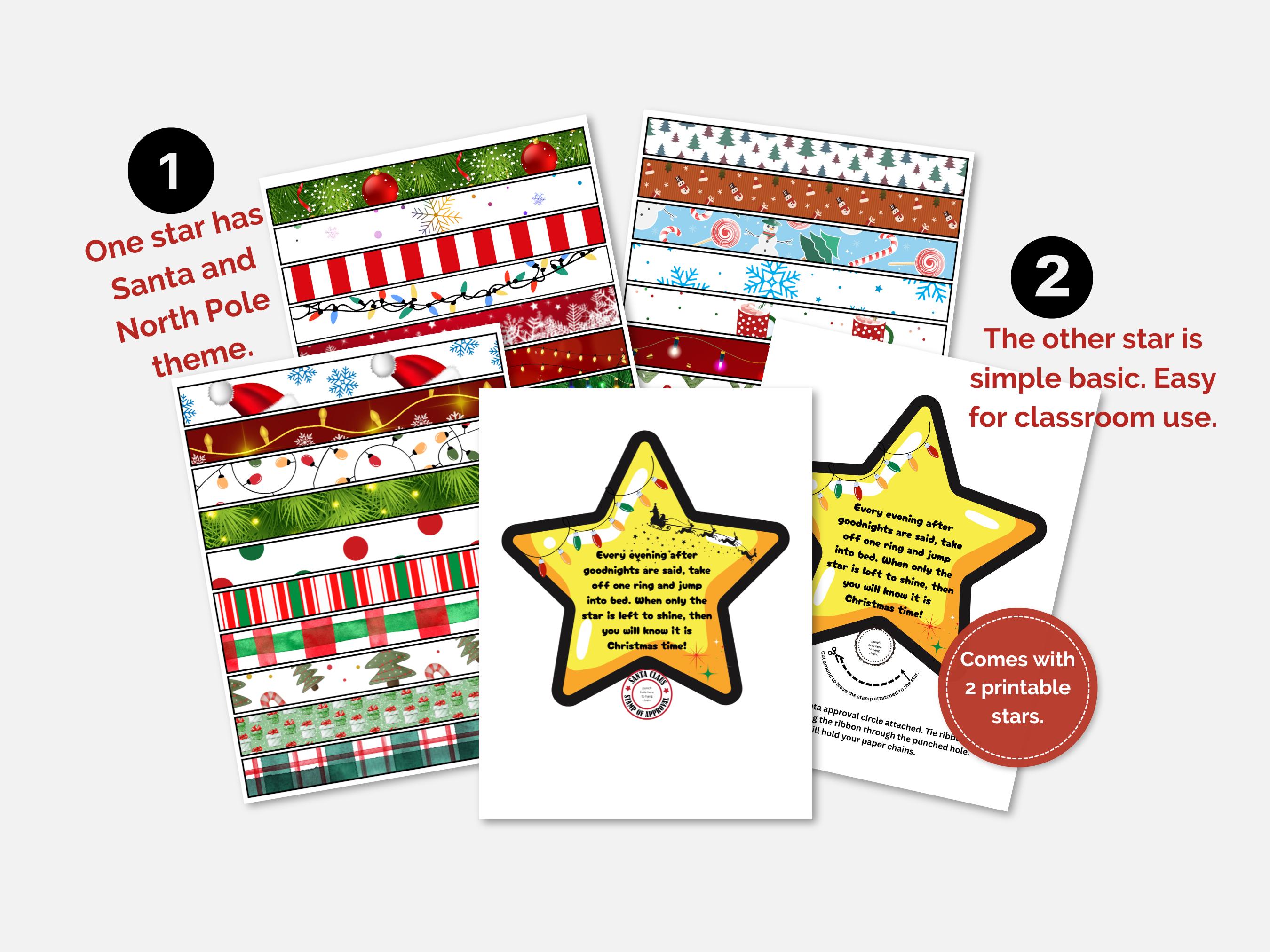 Christmas Countdown Train Craft | Printable Paper Chain (PDF) - Etsy