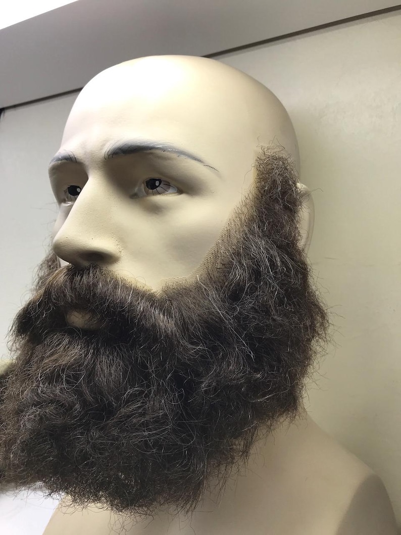 Realistic Lace Beard Mustache Set: Human Hair, Custom Film Quality ...