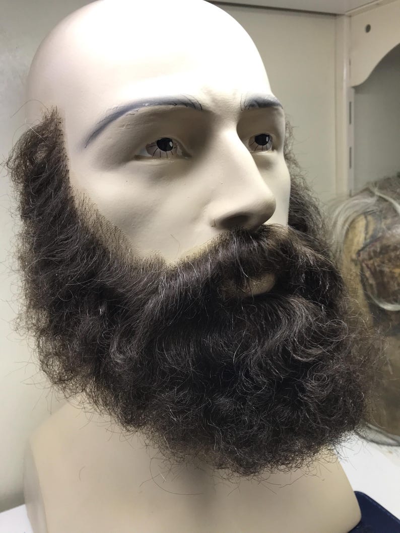 Realistic Lace Beard Mustache Set: Human Hair, Custom Film Quality ...