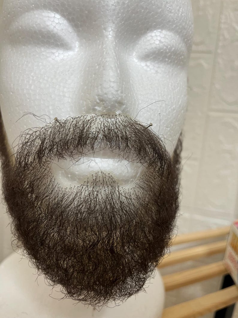 Handmade HD Lace Fake Beard and Mustache Set. Realistic and ...